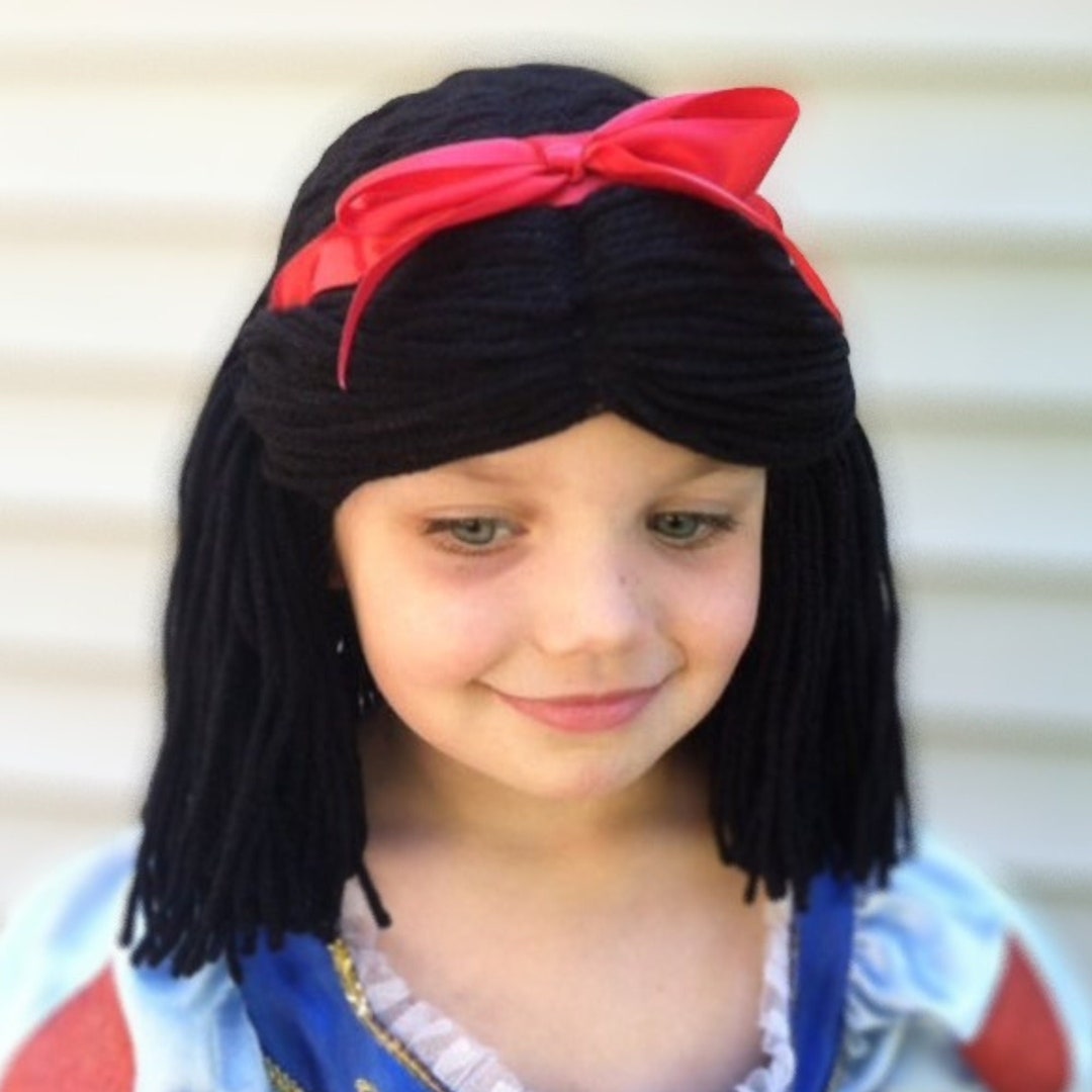 Snow White Wig, Yarn Wigs for Kids, Girls Dress up Accessories, Snow ...
