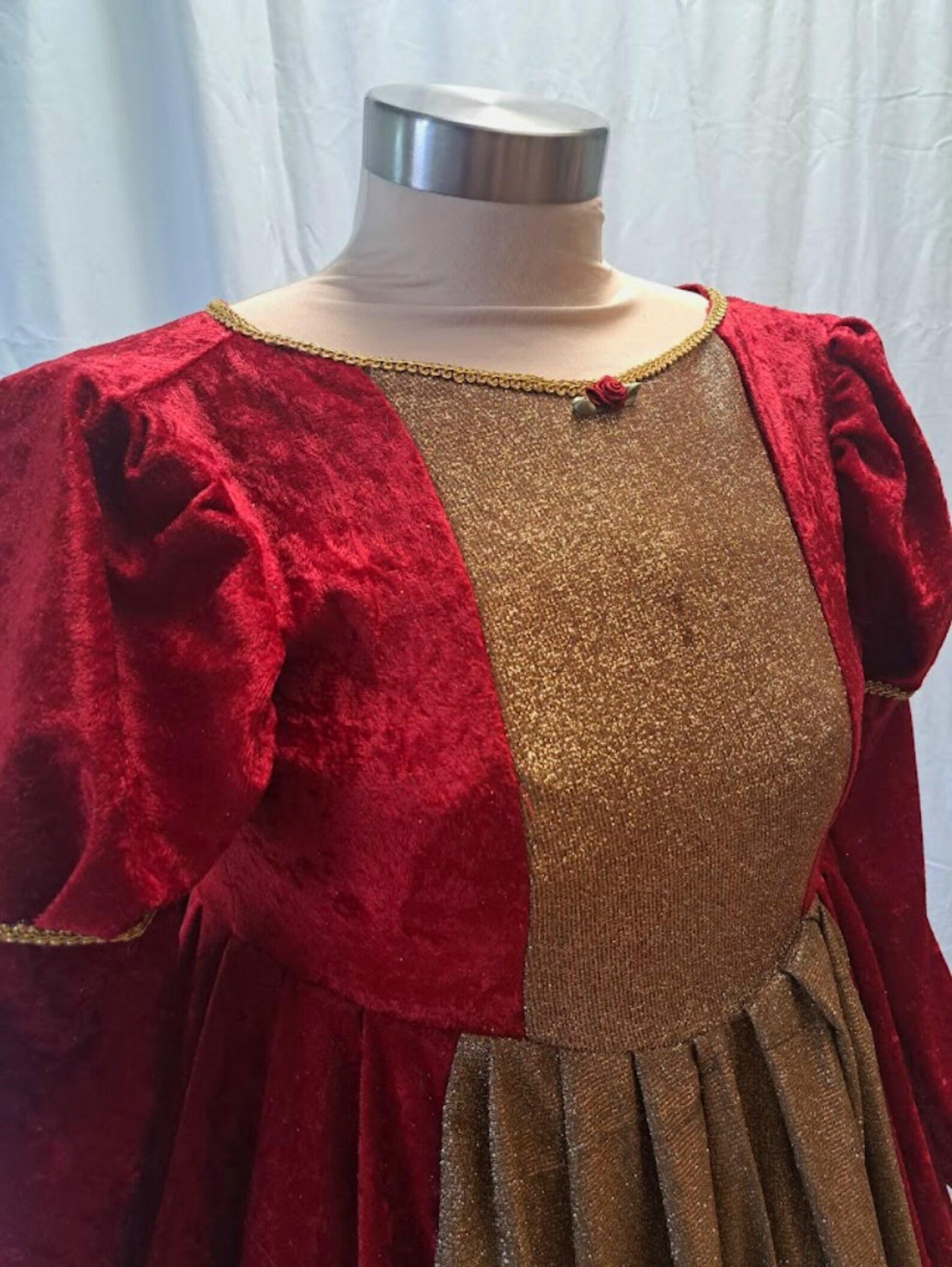 Red Velvet Renaissance Gown Kid's Costume - Etsy