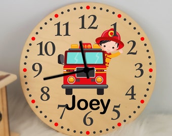 Fireman Wall Clock - Etsy