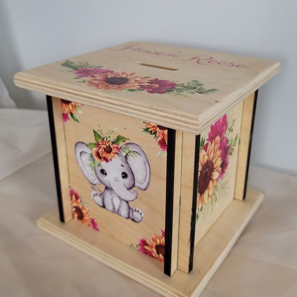 Wooden Coin Bank - Etsy