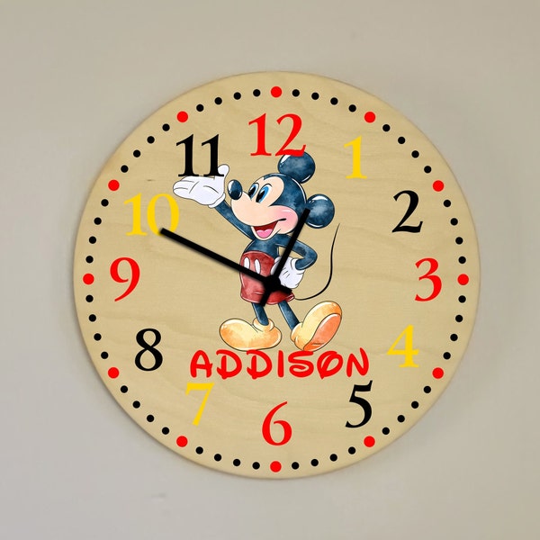 Mickey Mouse Clock - Etsy