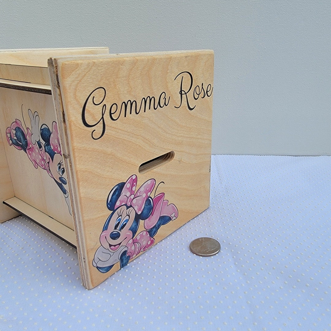 Minnie Mouse Bank, CUSTOM PIGGY BANK, Disney Girl Birthday, Pink ...