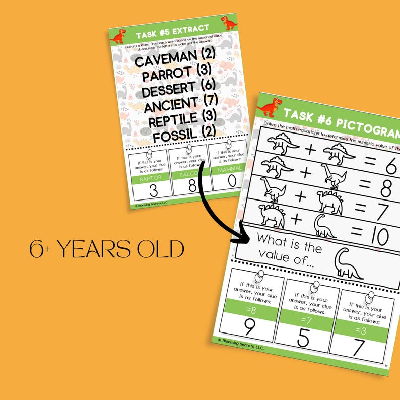 Fossil Forest Escape Room Game: Dinosaur Adventure (printable) - Etsy