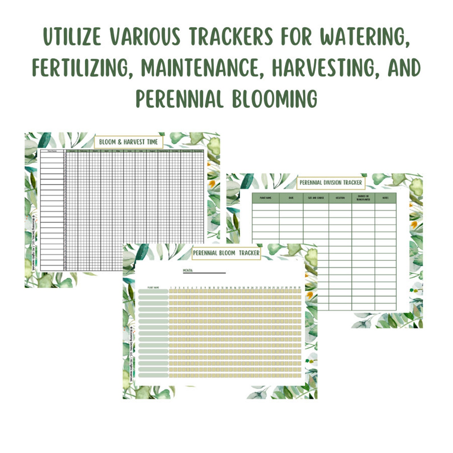 Printable Garden Planner: Plant Planner, Tracker & Task Organizer (PDF ...
