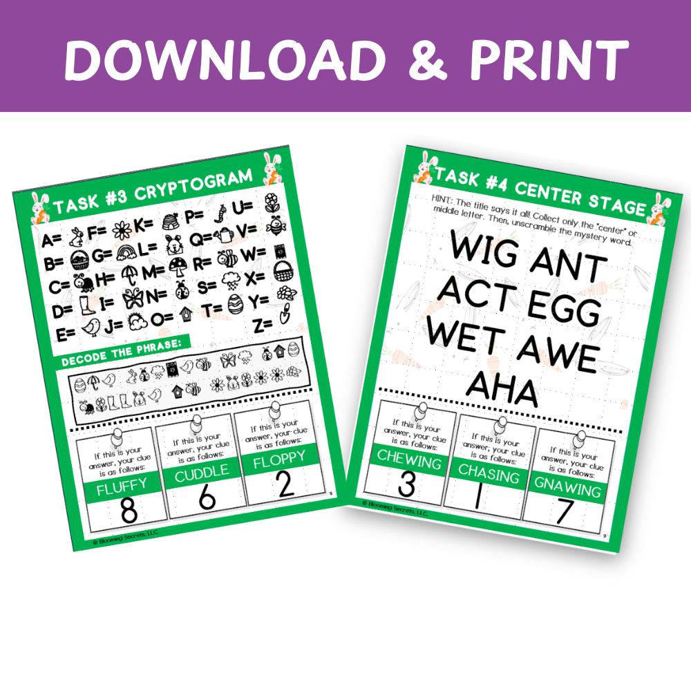 Spring Garden Escape Room | Printable Children's Game | Escape Room for ...