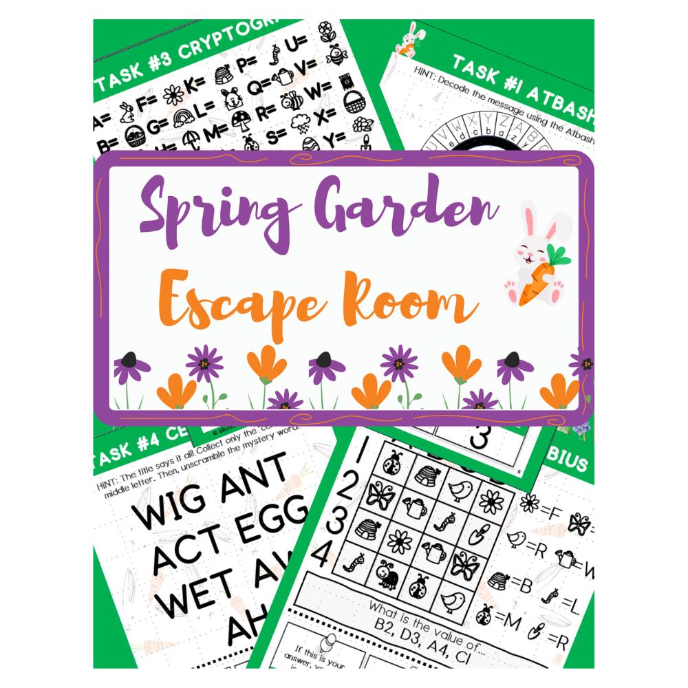 Spring Garden Escape Room | Printable Children's Game | Escape Room for ...