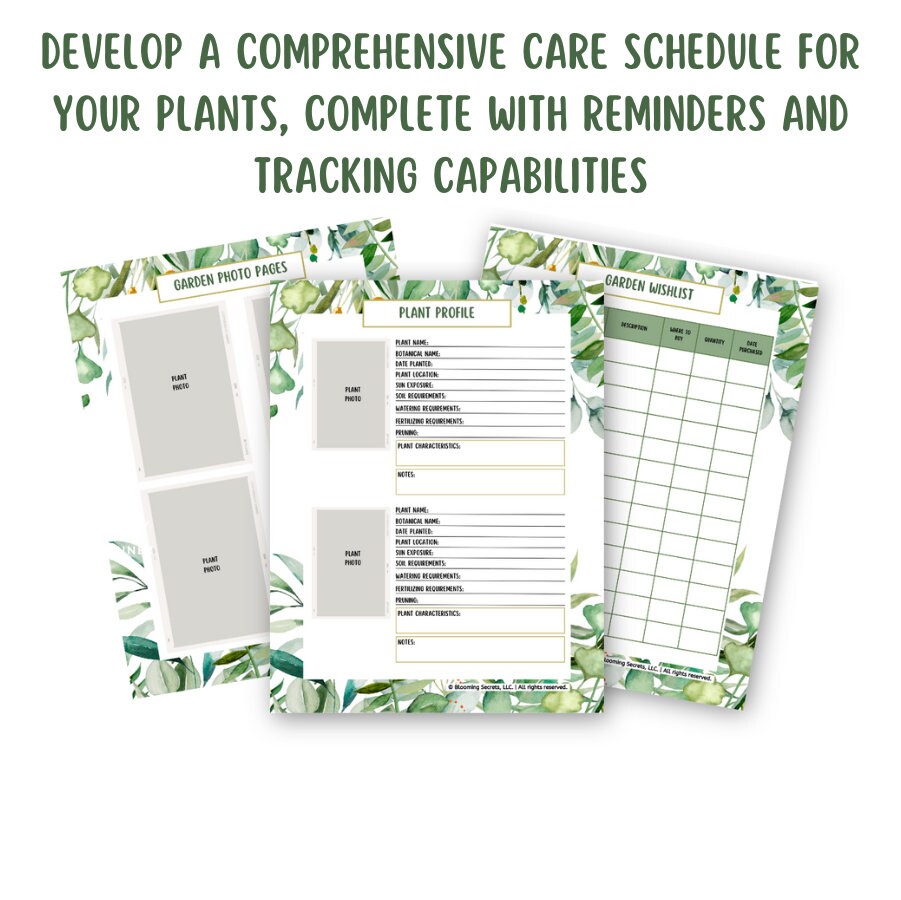 Printable Garden Planner: Plant Planner, Tracker & Task Organizer (PDF ...