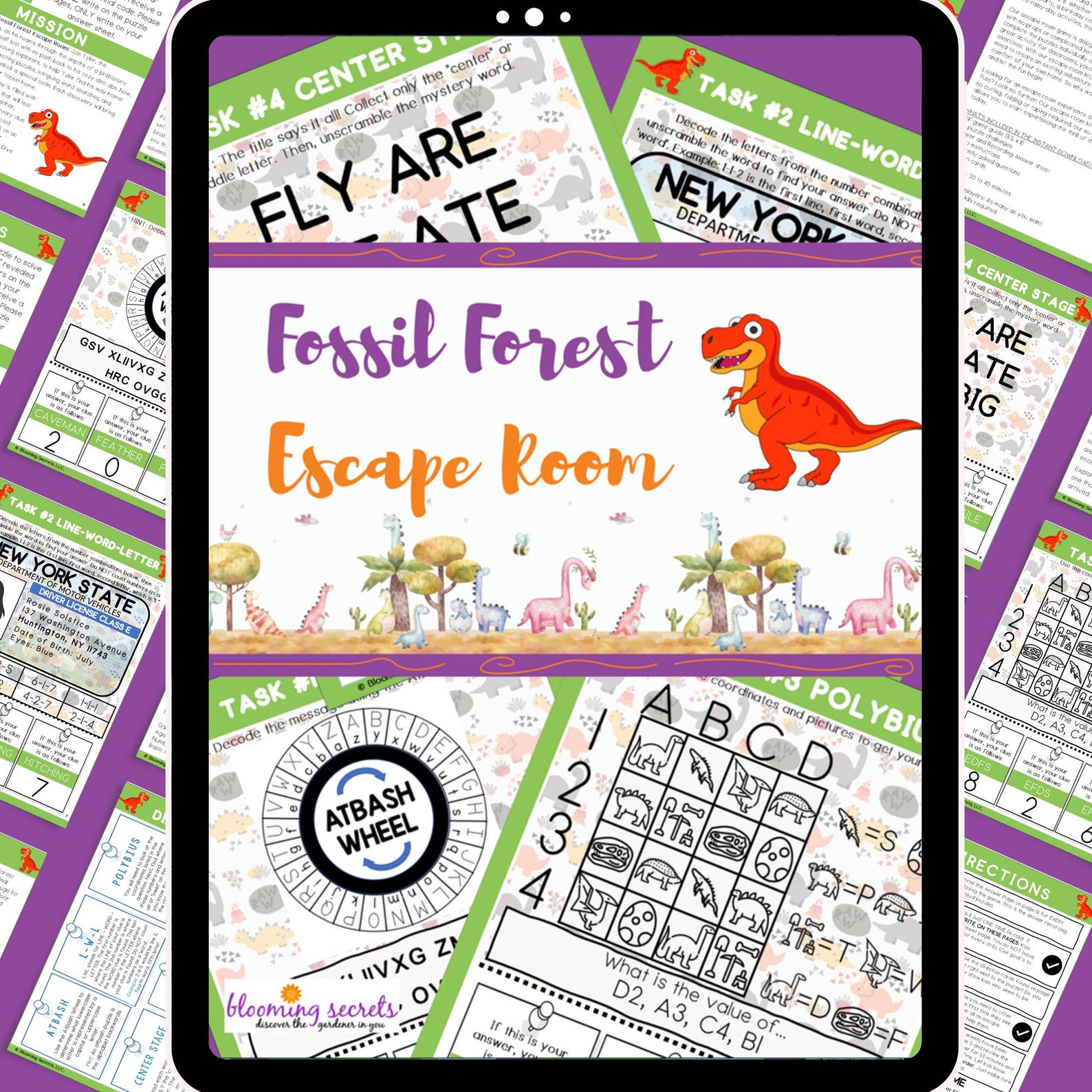 Fossil Forest Escape Room Game: Dinosaur Adventure (printable) - Etsy