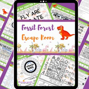 Fossil Forest Escape Room Game: Dinosaur Adventure (printable) - Etsy