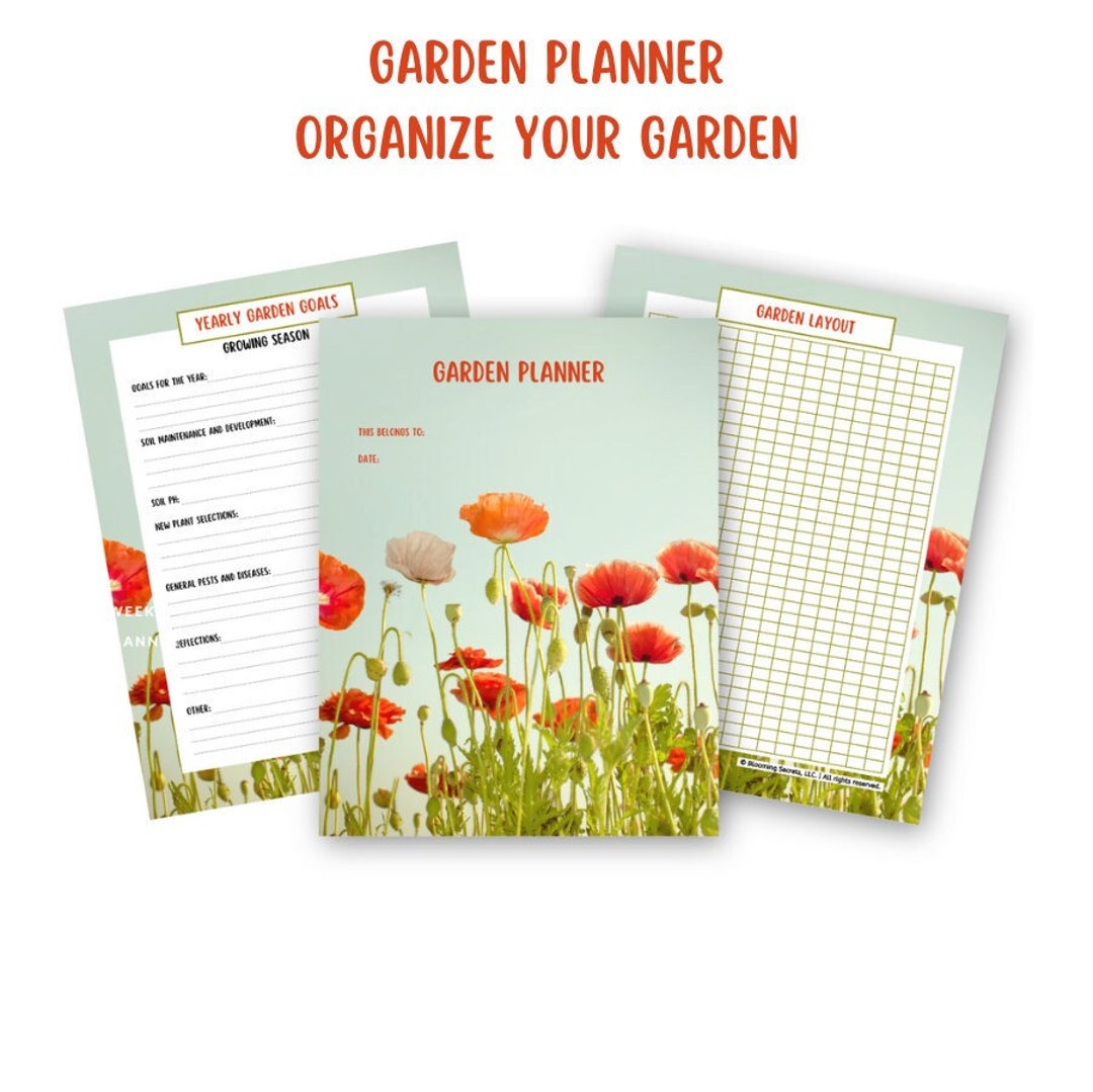 Poppy Garden Planner: Printable Gardening Planner & Organizer (PDF) - Etsy