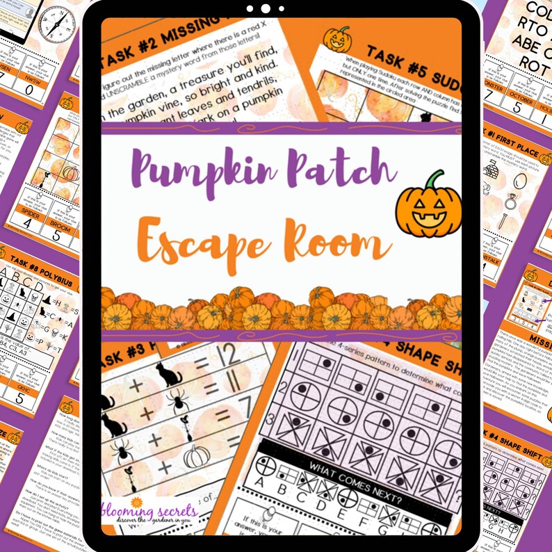 Pumpkin Patch Escape Room Game: Printable Halloween Activity (kids) - Etsy