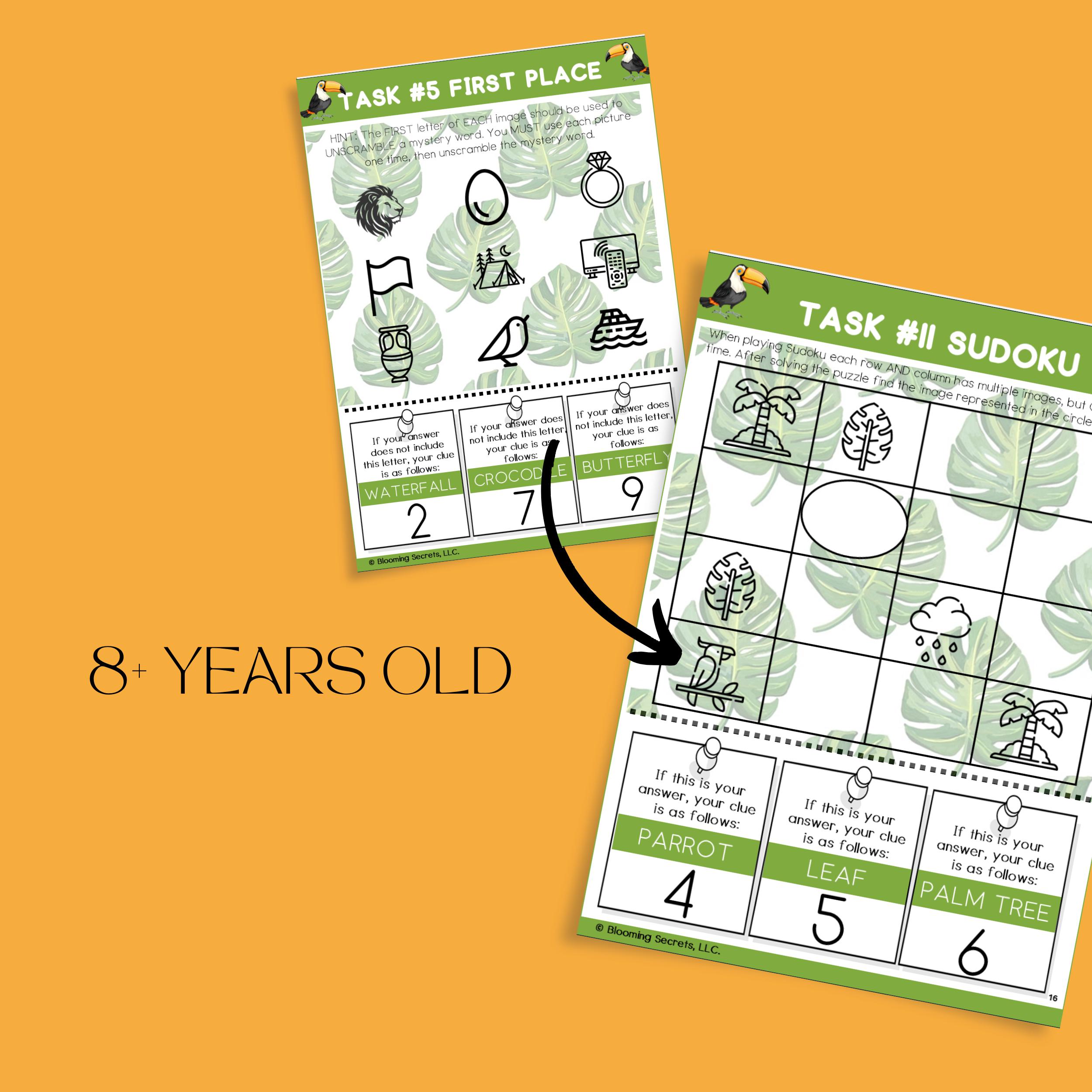 Tropical Jungle Escape Room Game Printable Escape Room Adventure for ...