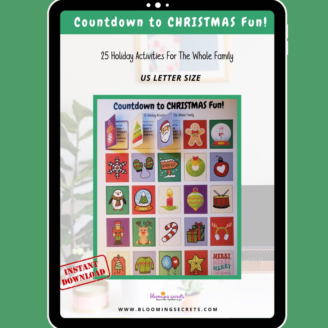 Printable Christmas Advent Activity Calendar: Family Holiday Fun ...