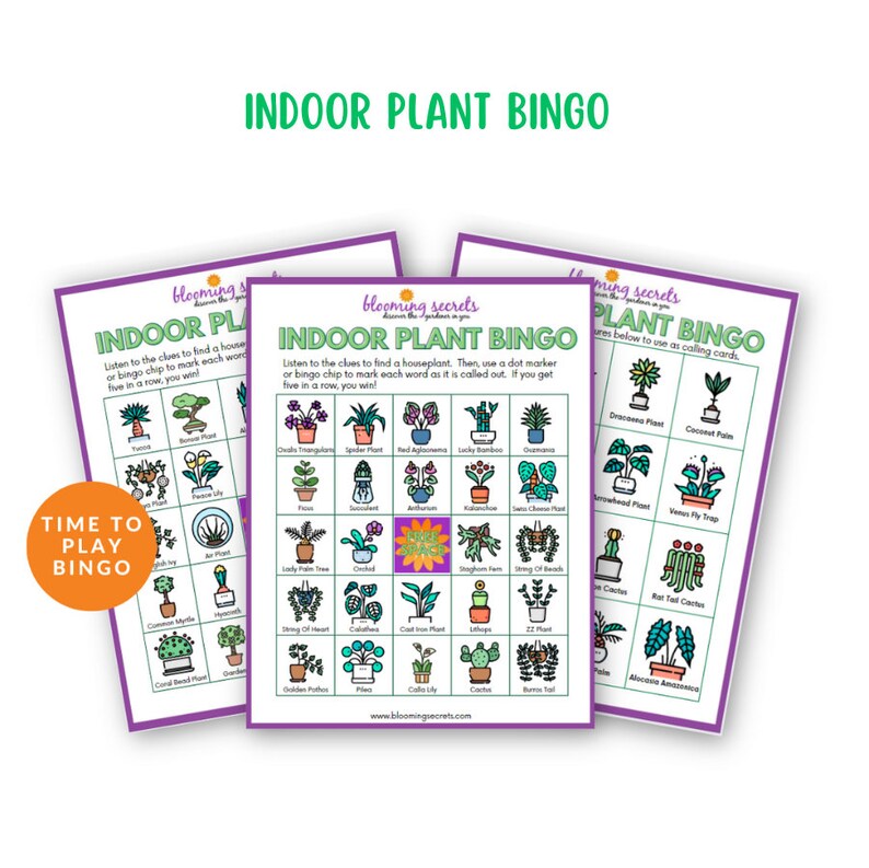 Garden Bingo Bundle: Flower, Plant & Garden Games (PDF Download) - Etsy