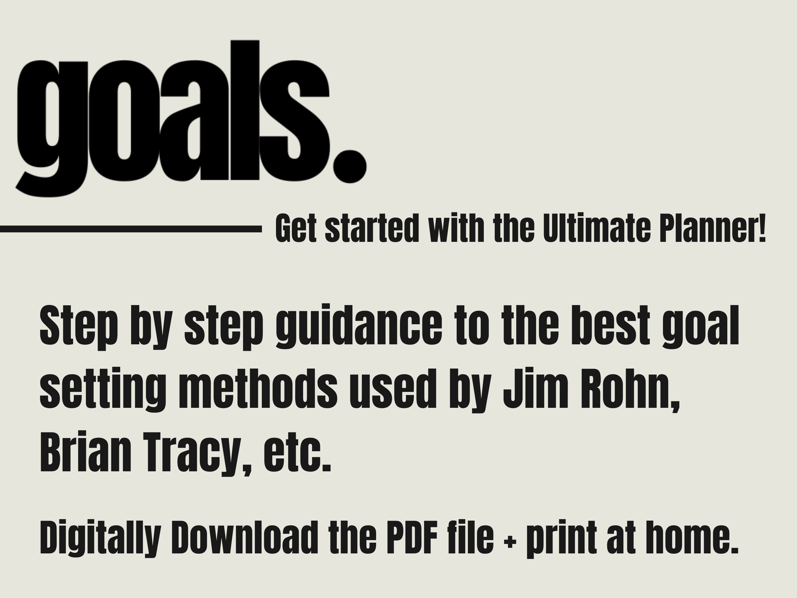 GOALS. Goal Setting. Goal Planning. Digital Download to Help Set Life ...