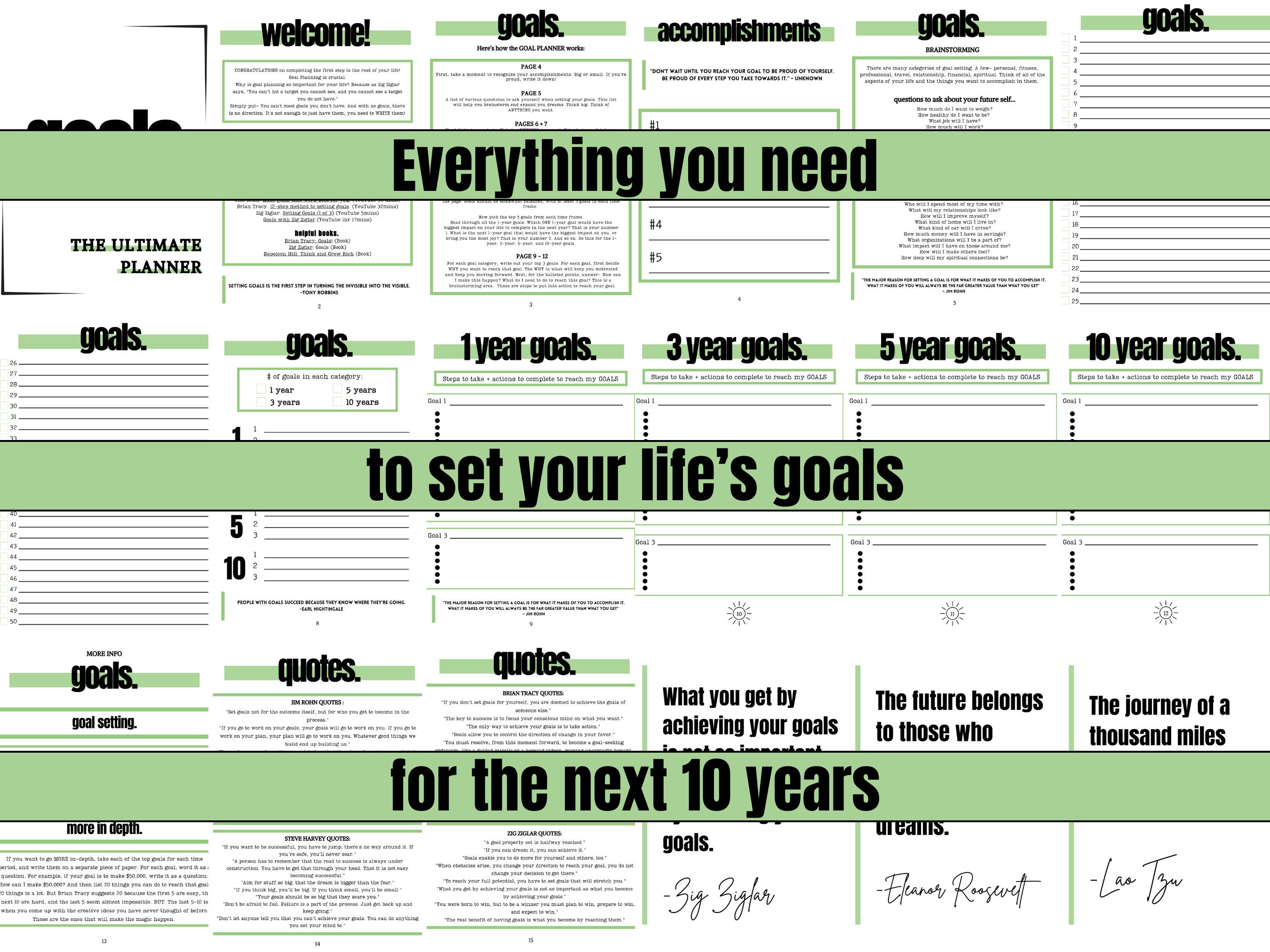 GOALS. Goal Setting. Goal Planning. Digital Download to Help Set Life ...