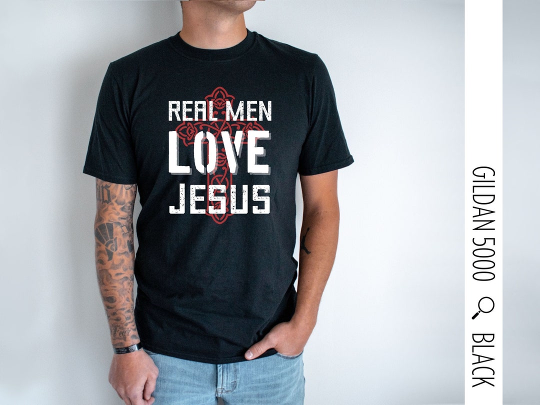 Real Men Love Jesus Shirt | Religious Tee | Christian T-shirt | Gift ...