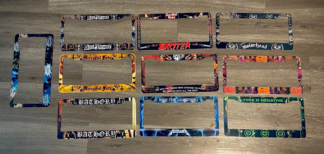 Heavy Metal License Plate Frames - Etsy