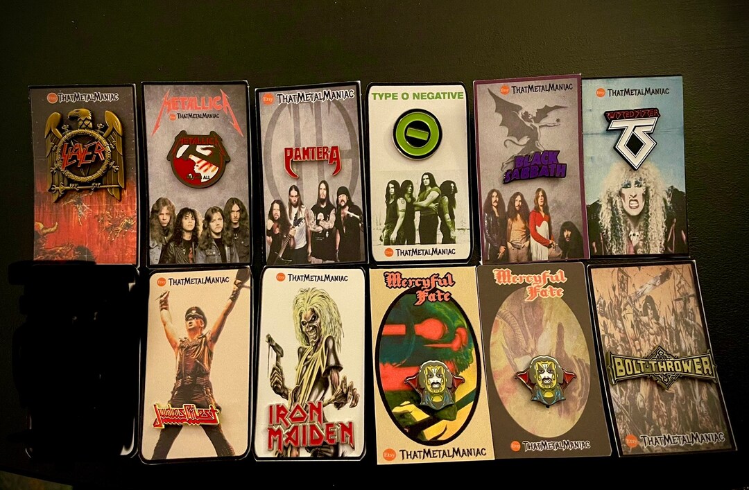 Metal Band Enamel Pins! - Etsy