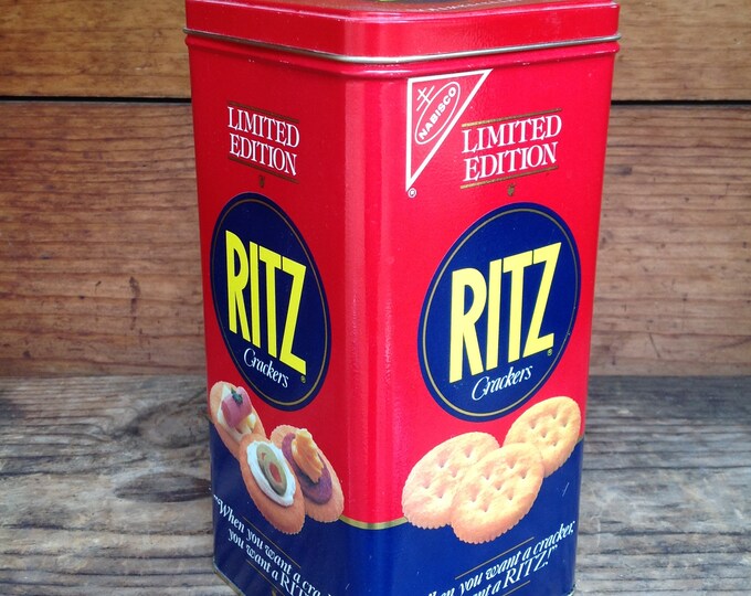 Vintage Ritz Cracker Can, Collectible Tin, Reusable Cracker Canister ...