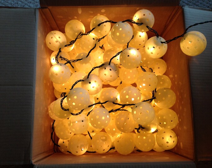 Pickleball Party Lights, Pickleball Patio Lights, 25' Long, 97 Lights ...