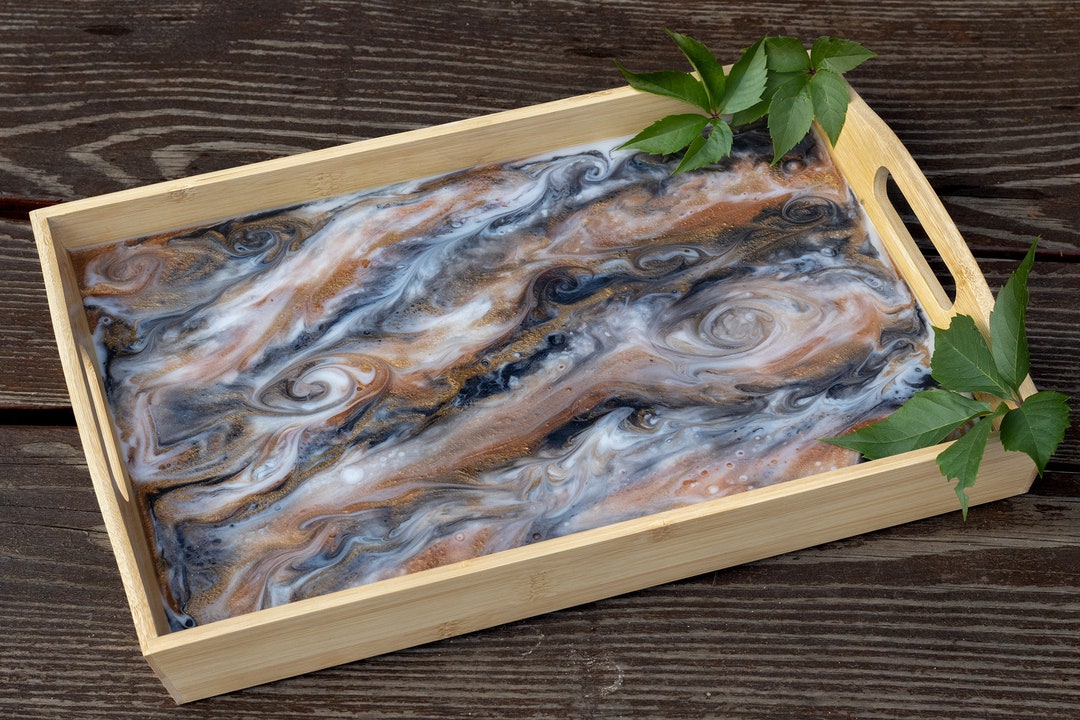 Shiny Wooden Epoxy Resin Tray - Etsy