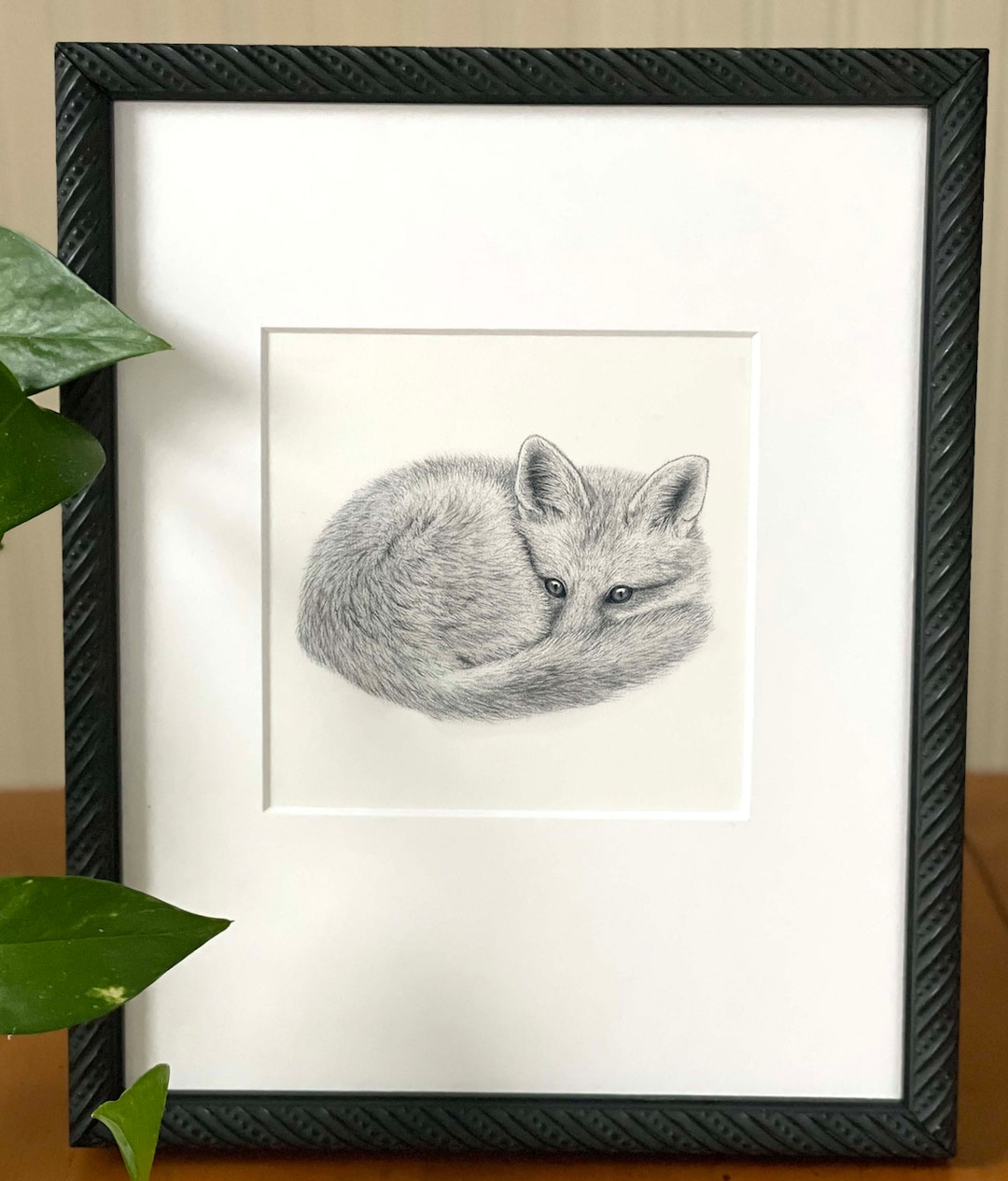 Fox Art Print original Baby Fox Drawing Signed by the Artist Animal Art ...