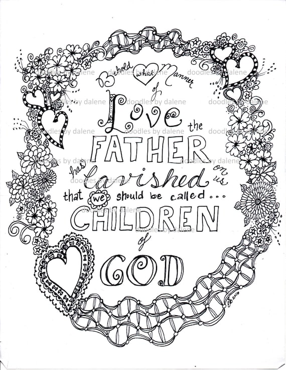 Children of God Coloring Page - Etsy