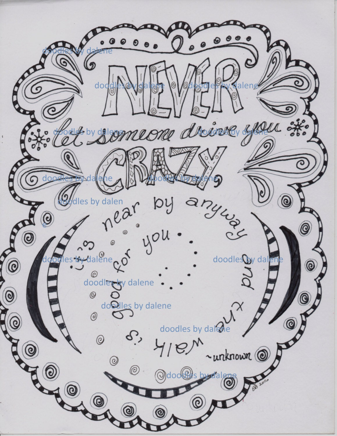Crazy Coloring Page - Etsy