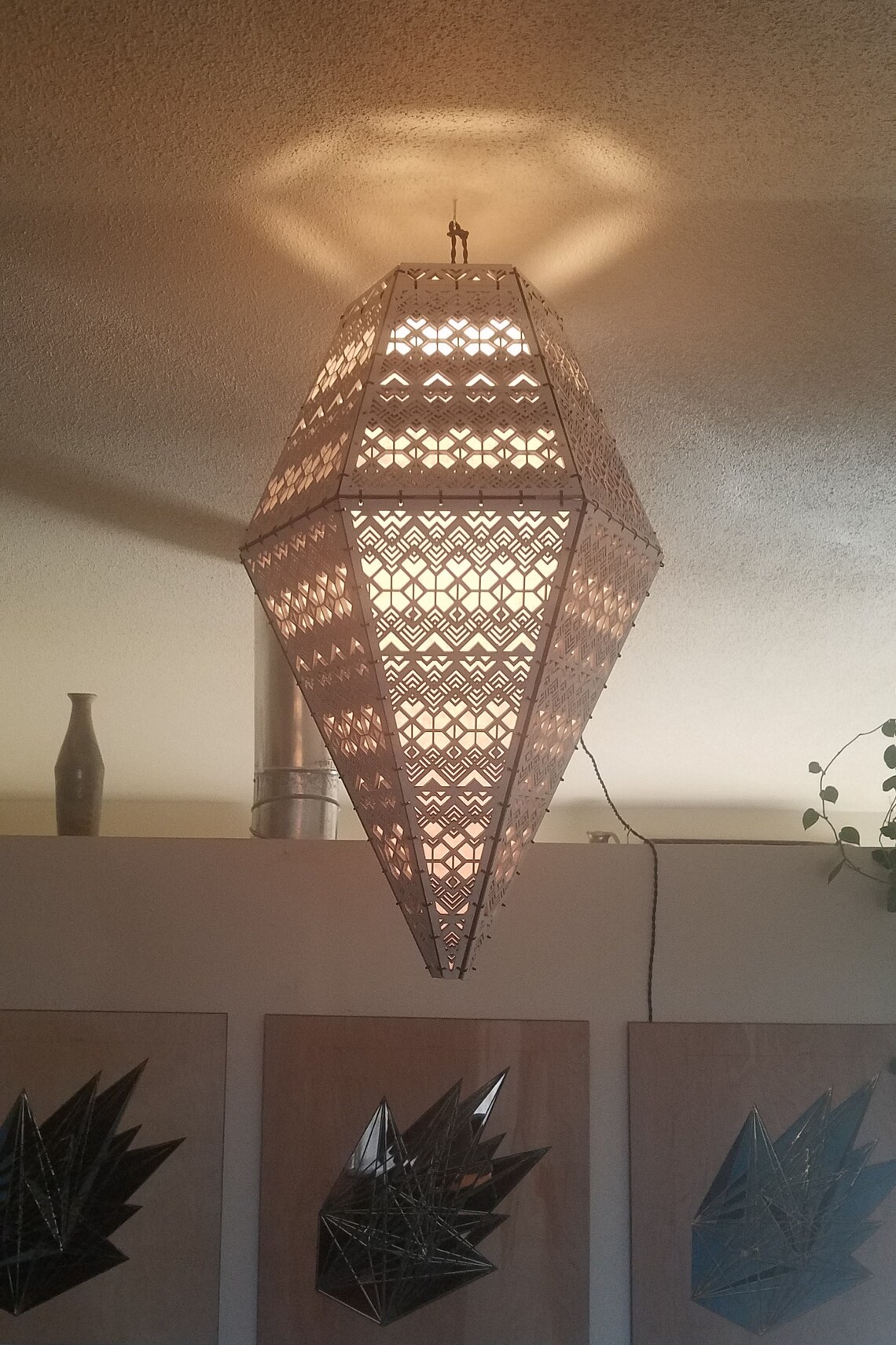 Medium Diamond Lamp | Etsy