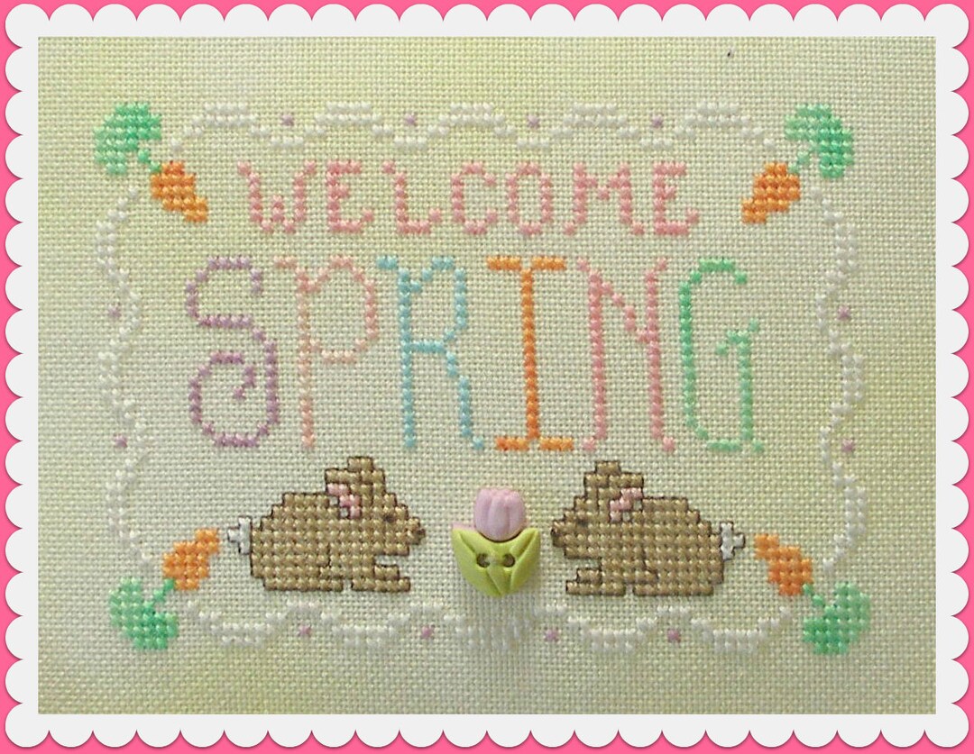 WELCOME SPRING Mini; Pattern for Cross Stitch; Instant PDF Download ...