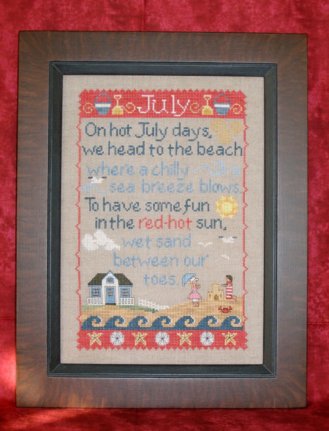 JULY SAMPLER; Pattern for Counted Cross Stitch; Instant PDF Download ...