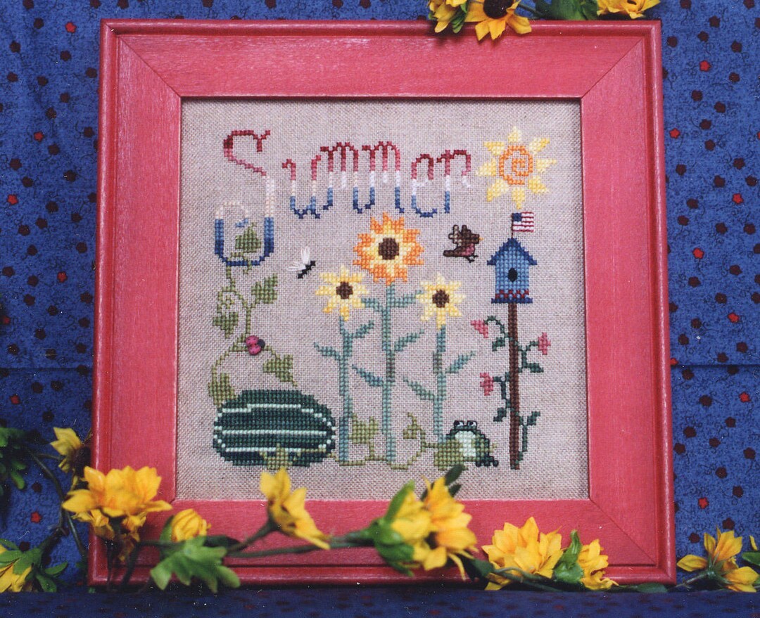 SUMMER; Pattern for Cross Stitch; Instant PDF Download; Vintage Waxing ...