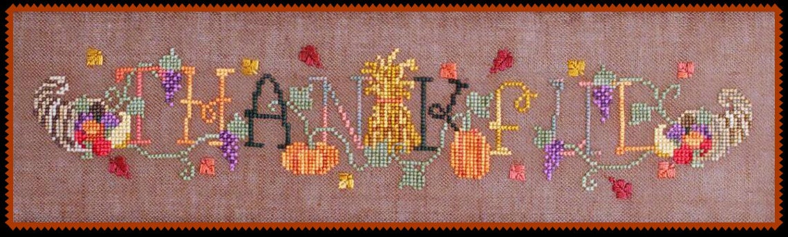 SIMPLY THANKFUL Digital Pattern for Cross Stitch by Waxing - Etsy