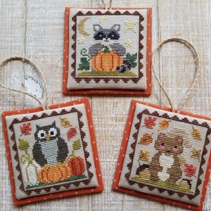 AUTUMN LITTLES; Digital PDF Pattern for Cross Stitch; Set of 6 Cute and ...