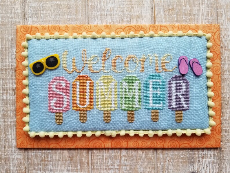 SUMMER VIBES; Digital E-pattern for Cross Stitch by Waxing Moon; Three ...