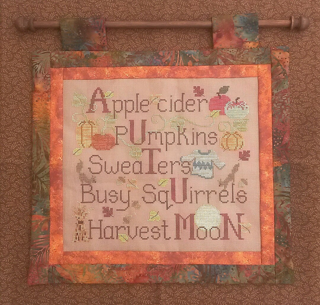 AUTUMN THINGS; Instant Pdf Pattern for Cross Stitch; Autumn Leaves ...