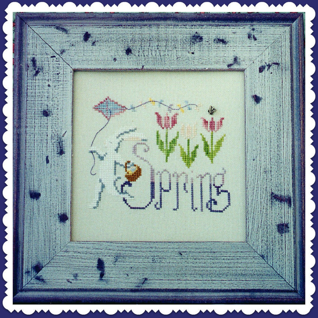 IT'S SPRING; Pattern for Cross Stitch; Instant PDF Download; Whimsical ...