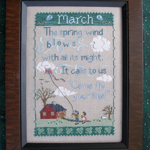 March Monthly Sampler Cross Stitch Chart PDF - Etsy