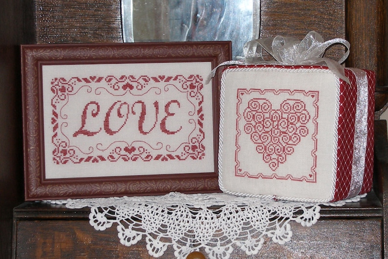 One Color: LOVE Pattern for Counted Cross Stitch Instant PDF | Etsy