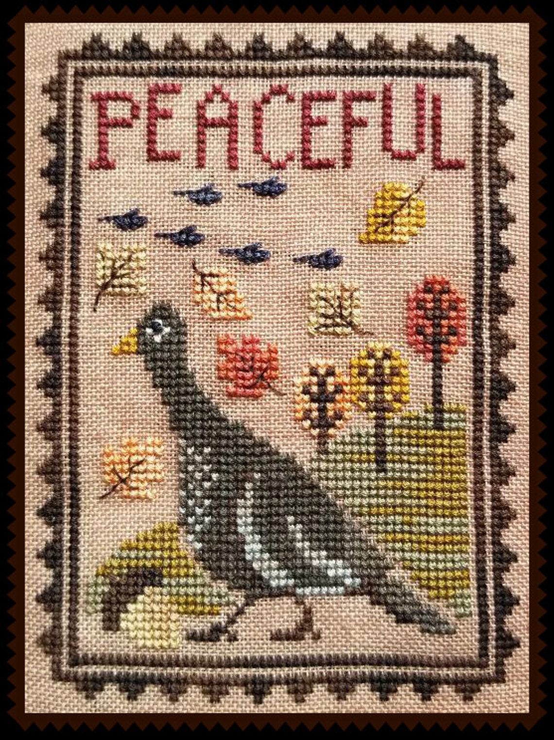 TURKEY TRIO Digital Pattern for Cross Stitch by Waxing Moon - Etsy