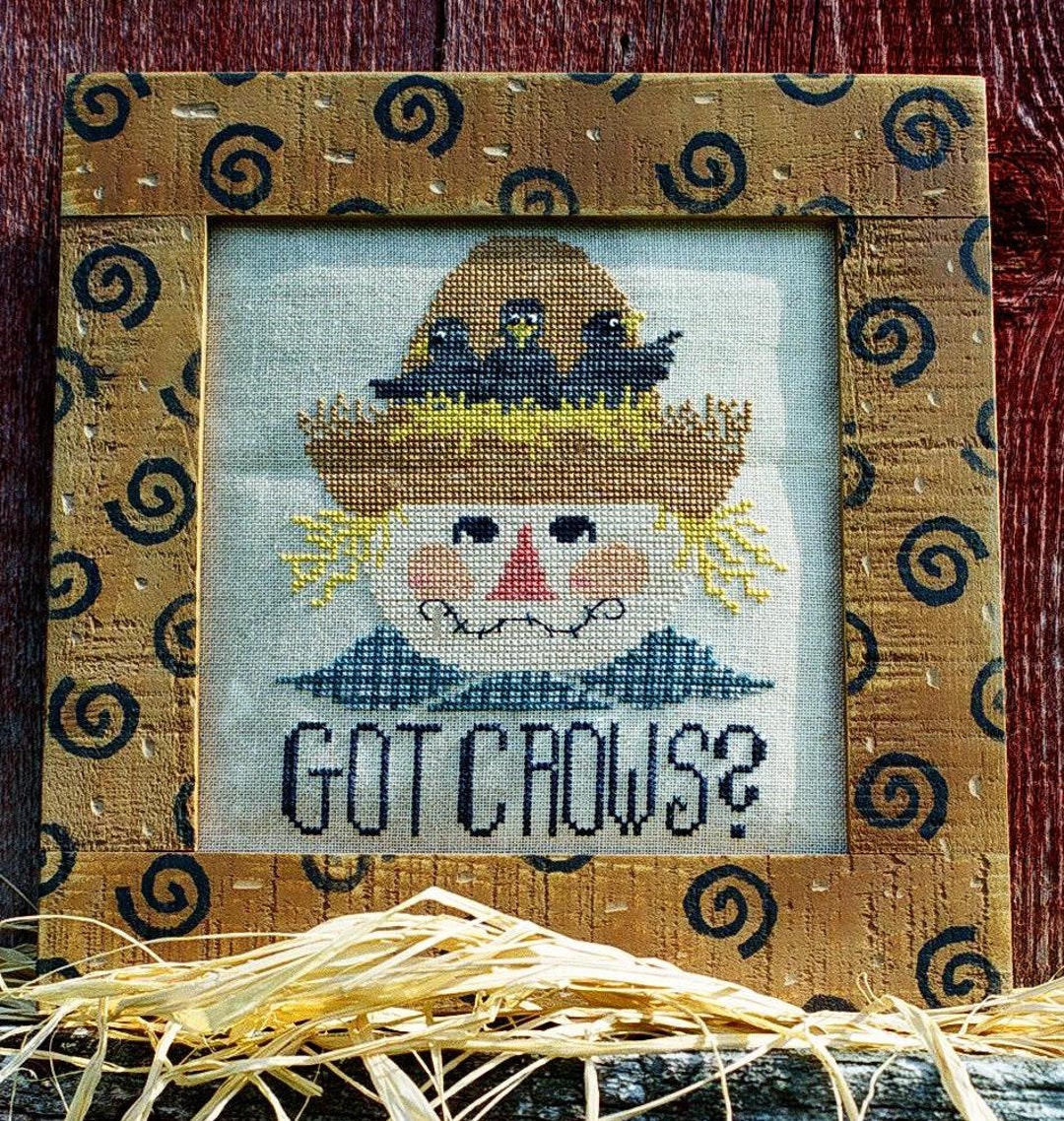 GOT CROWS? Digital Pattern for Cross Stitch; Vintage Waxing Moon ...