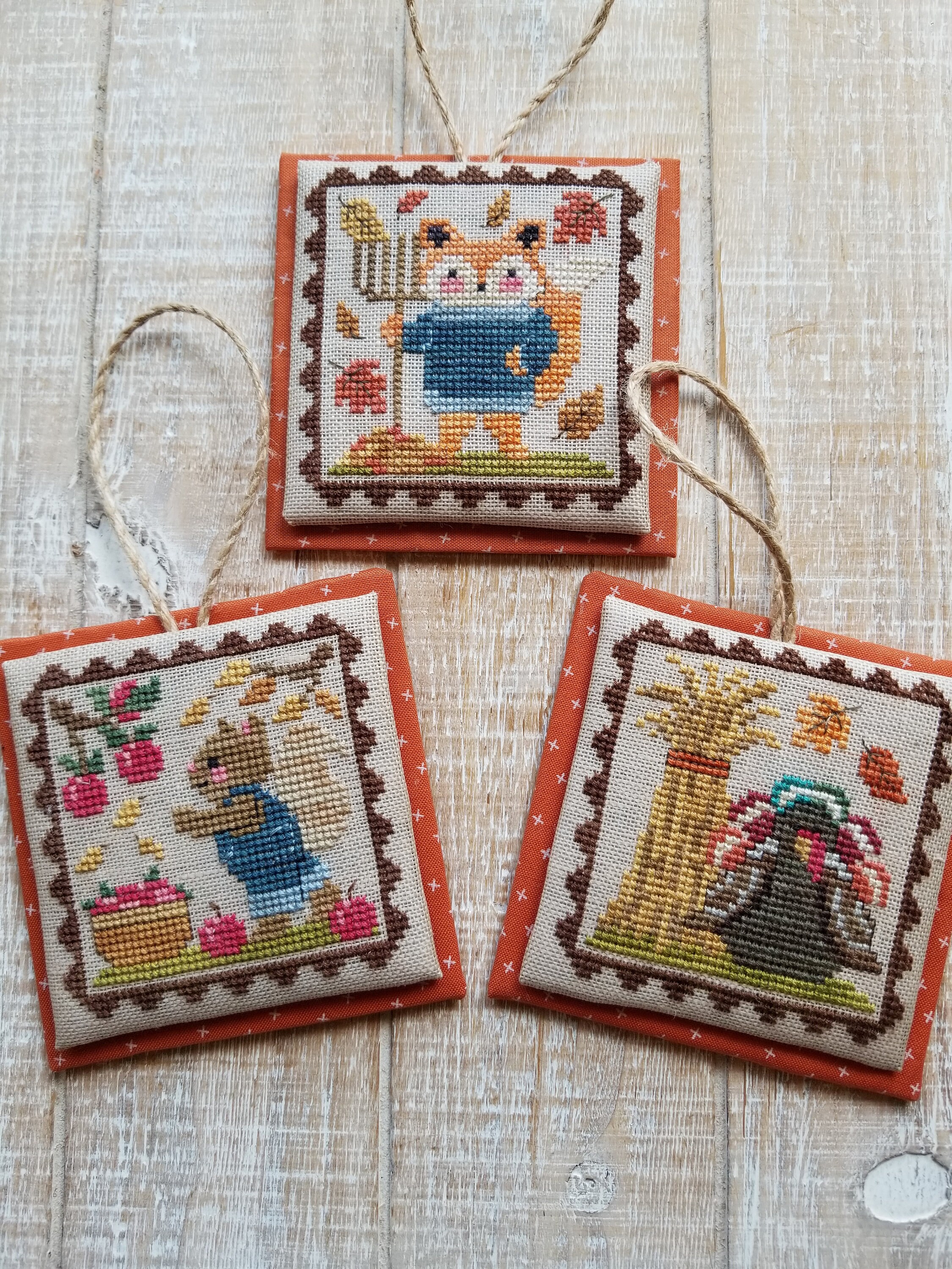 AUTUMN LITTLES; Digital PDF Pattern for Cross Stitch; Set of 6 Cute and ...
