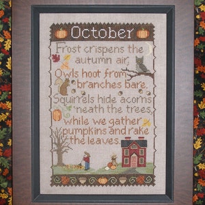 OCTOBER SAMPLER Pattern for Counted Cross Stitch Instant PDF - Etsy