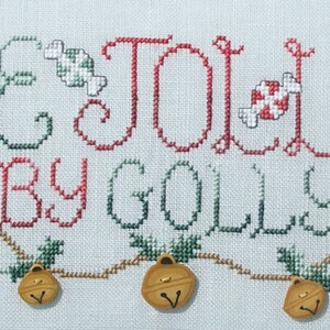 Be JOLLY, by GOLLY; Downloadable Pattern for Counted Cross Stitch; Cute ...