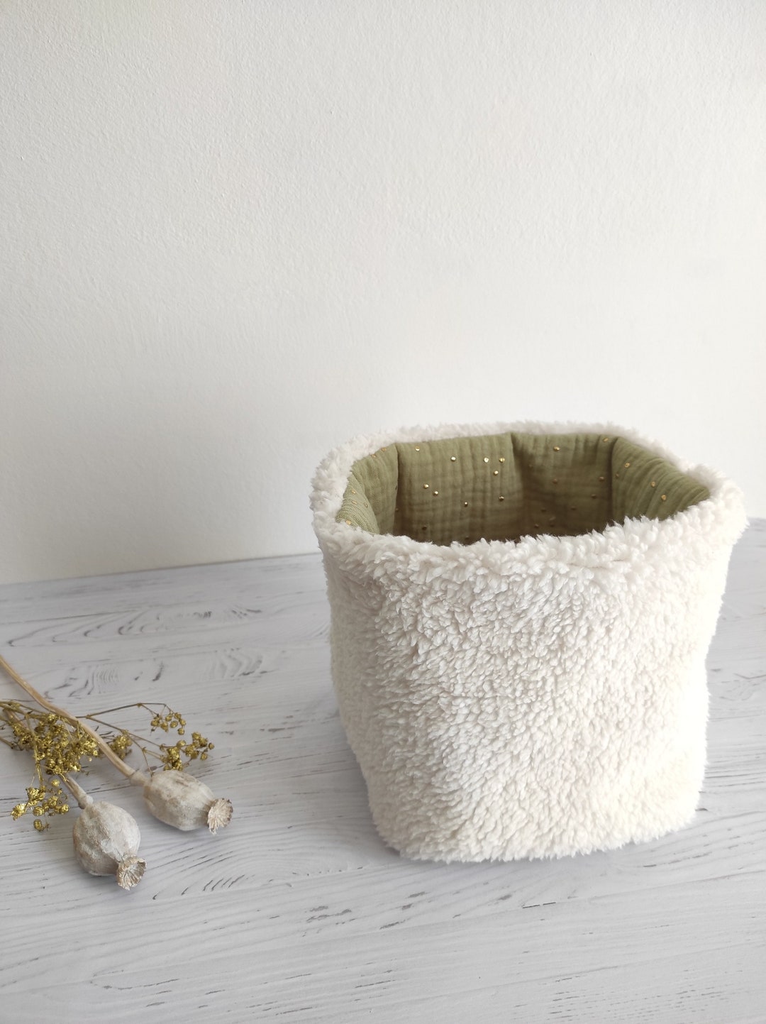 Faux Fur Storage Basket. - Etsy