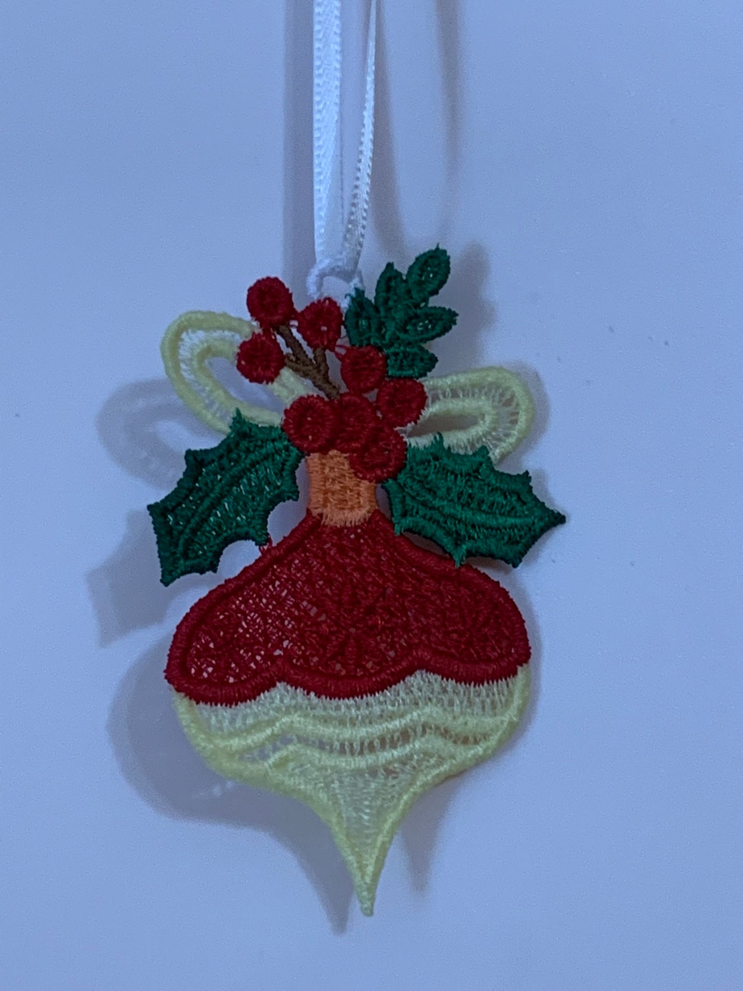 Old Fashioned Embroidered Ornaments - Etsy