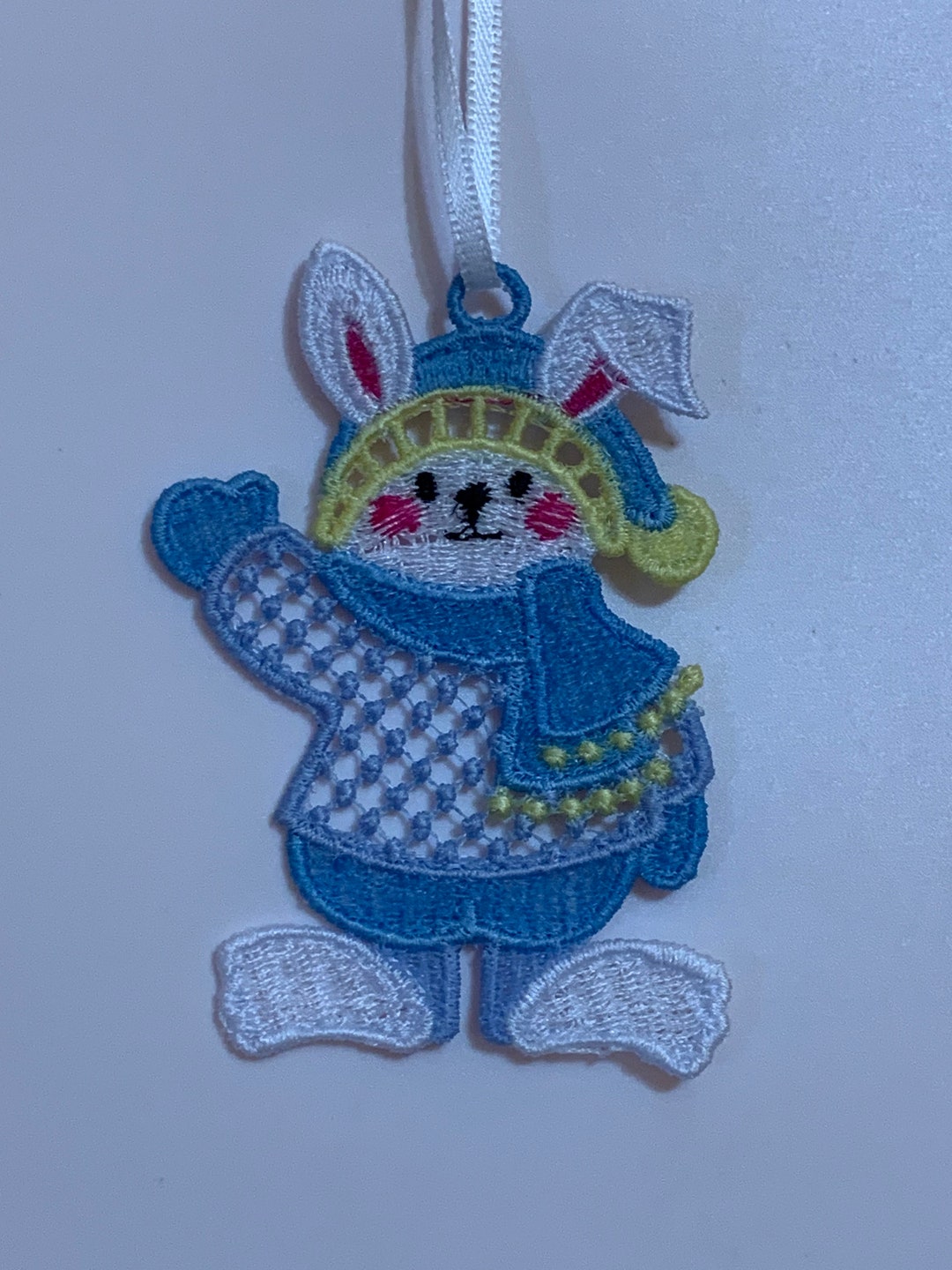 Bunny Rabbits Embroidered Decorations - Etsy