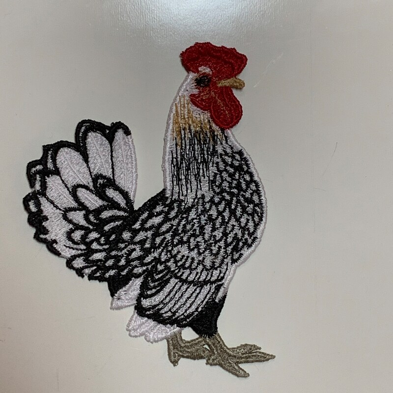 Embroidered Rooster - Etsy