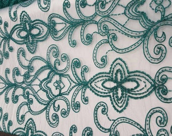 Teal Lace Fabric - Etsy